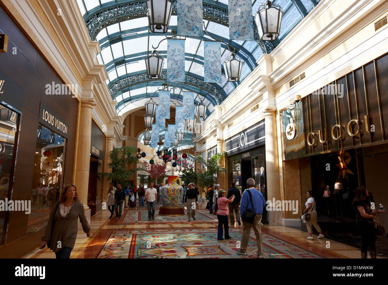 the bellagio hotel and casino shops Las Vegas Nevada USA Stock Photo ...