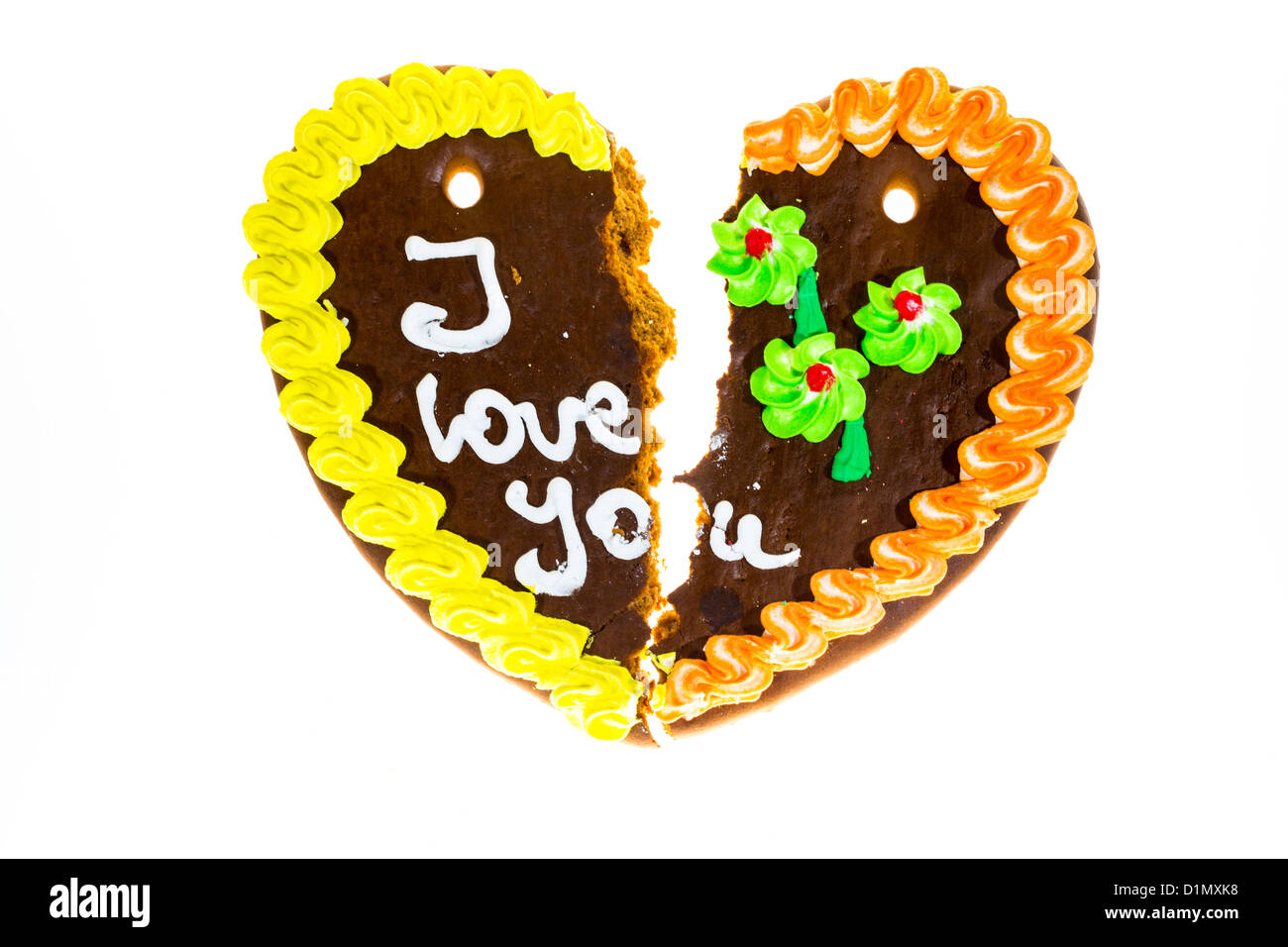 Broken love heart sweets Cut Out Stock Images & Pictures - Alamy