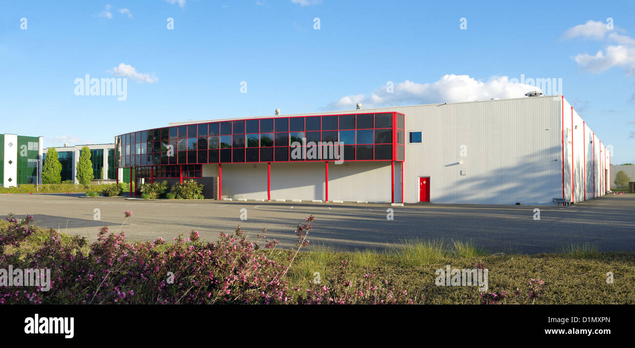 modern red office building with warehouse Stock Photo - Alamy