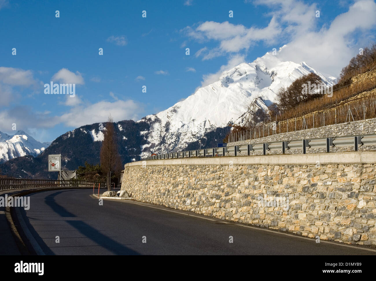 Steep road with guard rail hi-res stock photography and images - Alamy