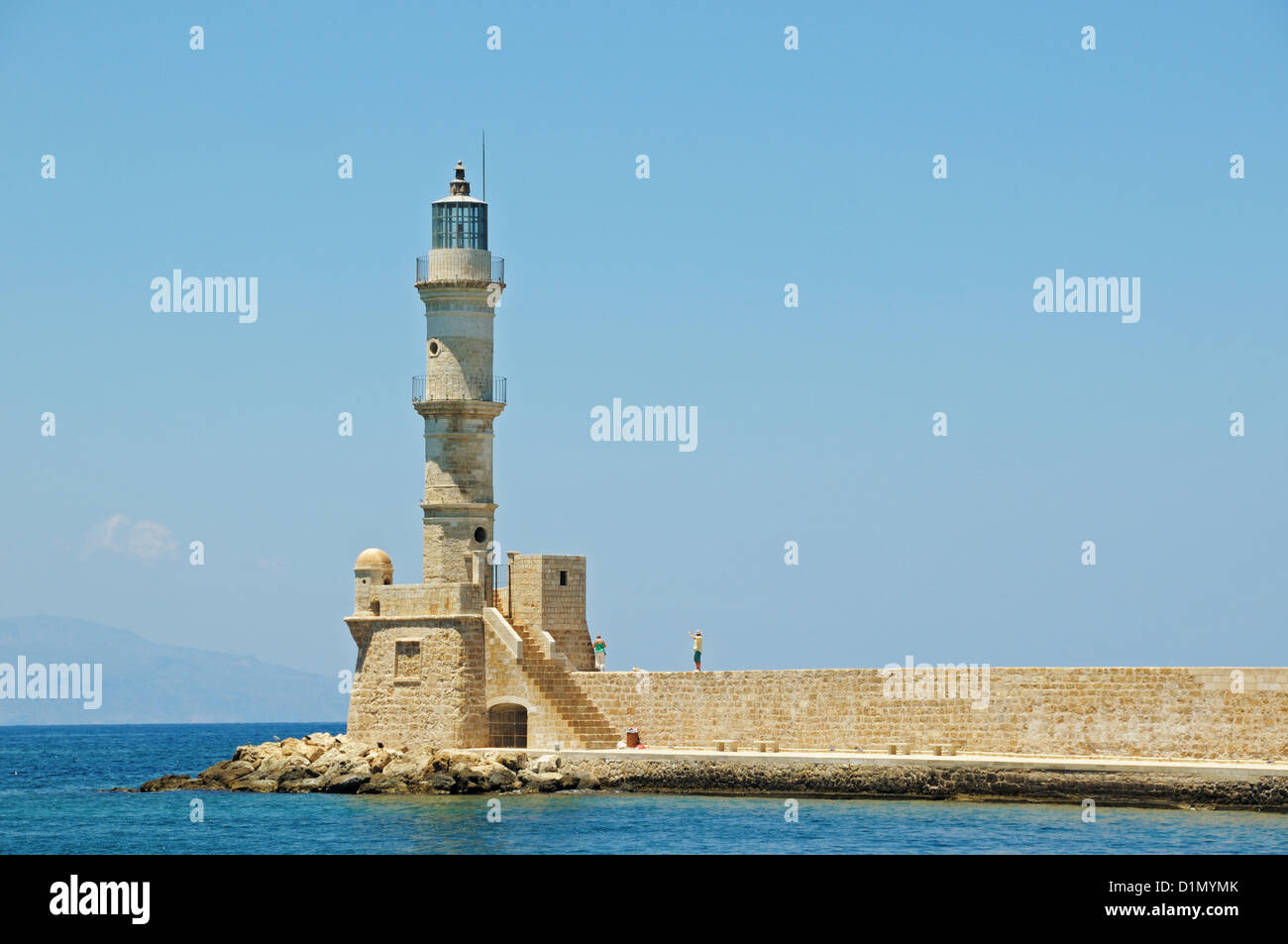 The historic lighthouse of Chania, Crete, Greece Stock Photo - Alamy