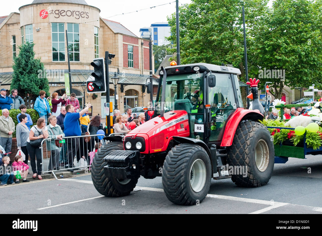 Massey Ferguson tractor taking part in one of the processions to mark ...
