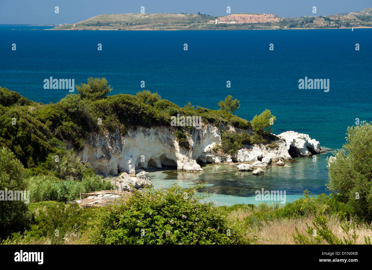 Kalamia Beach, Lassi Argostoli, Kefalonia, Ionian Islands, Greece Stock ...