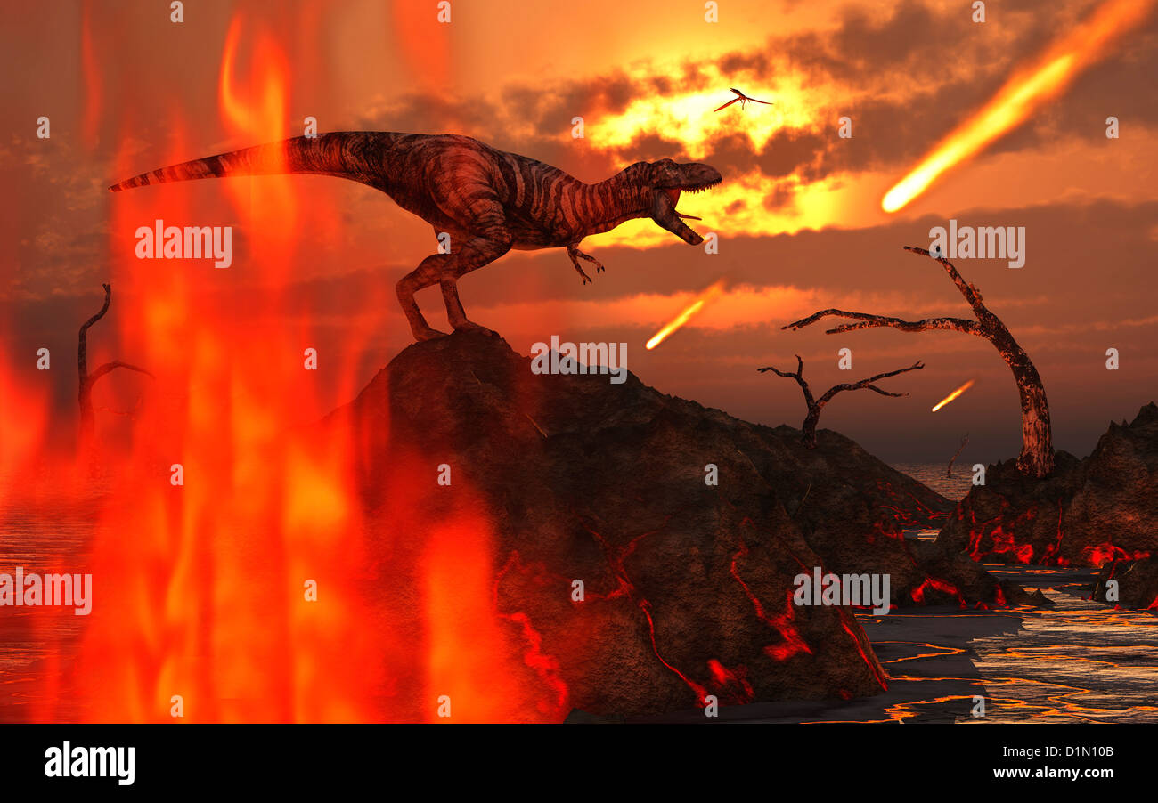 Last Days Of The Dinosaurs Stock Photo - Alamy