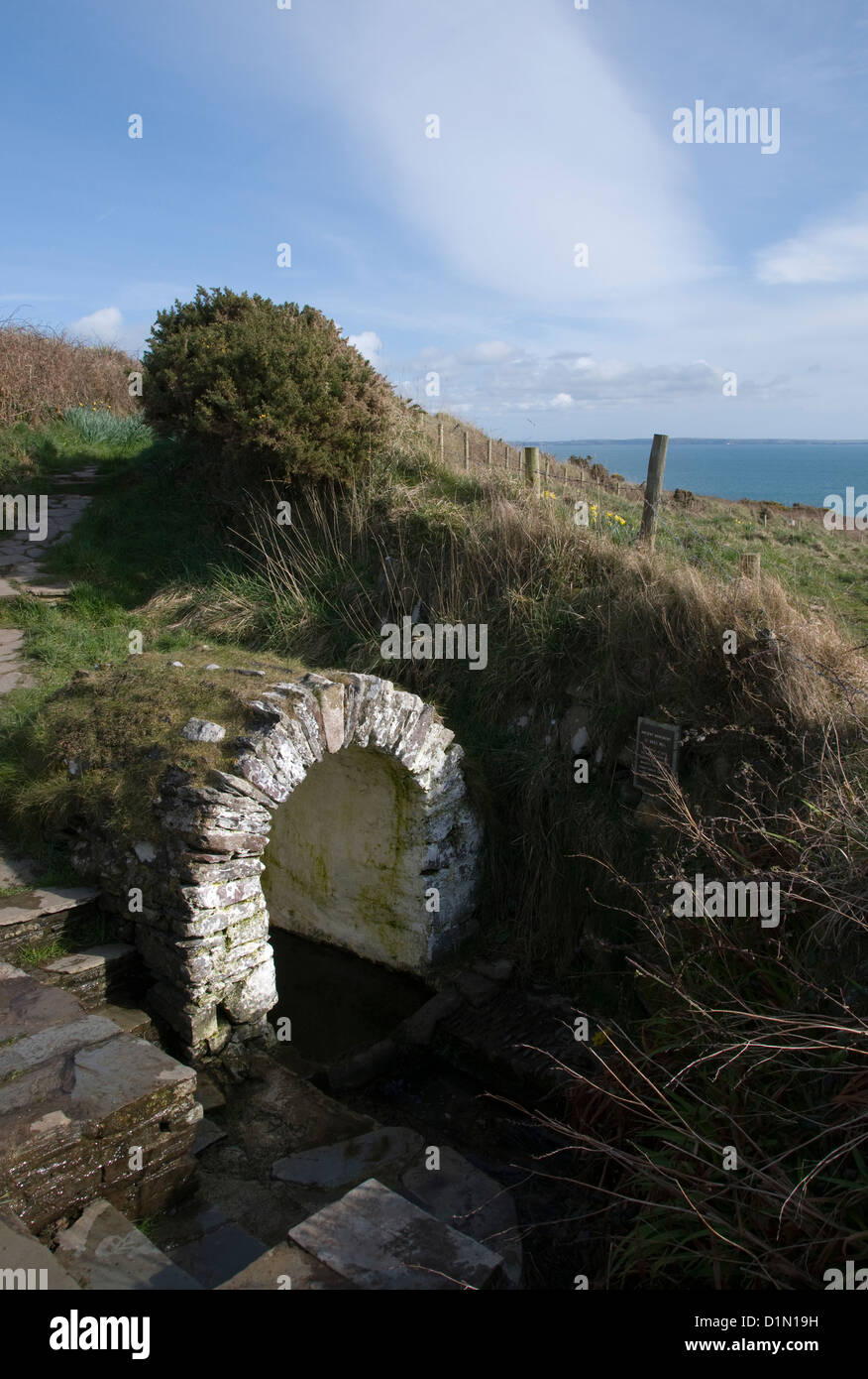 St Non's Well Ancient Monument St Davids Pembrokeshire Wales Stock ...