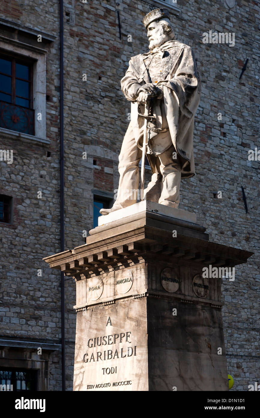 Statue of Giuseppe Garibaldi in Todi Italy Stock Photo - Alamy