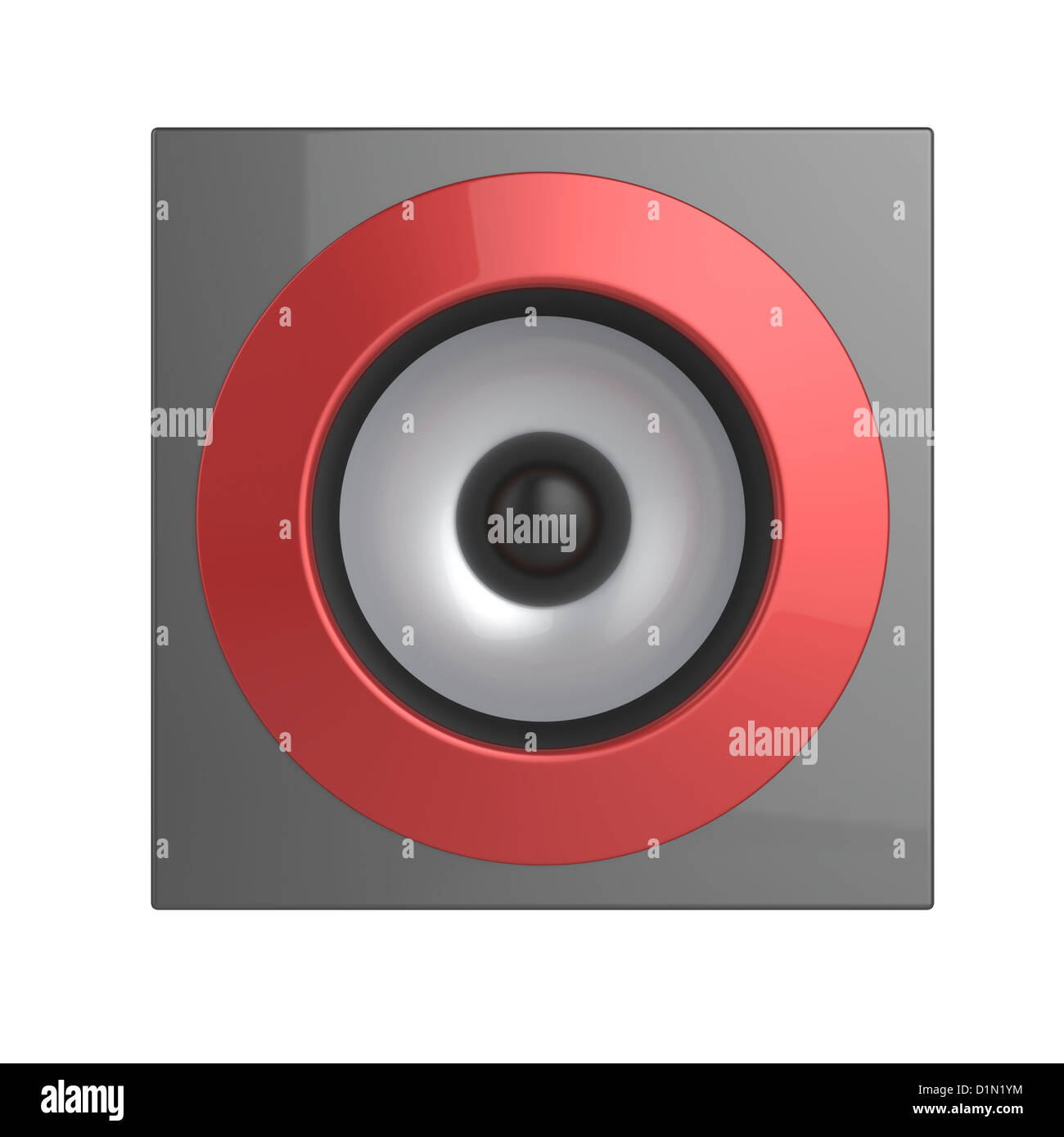 Front view of audio speaker isolated on white background Stock Photo ...