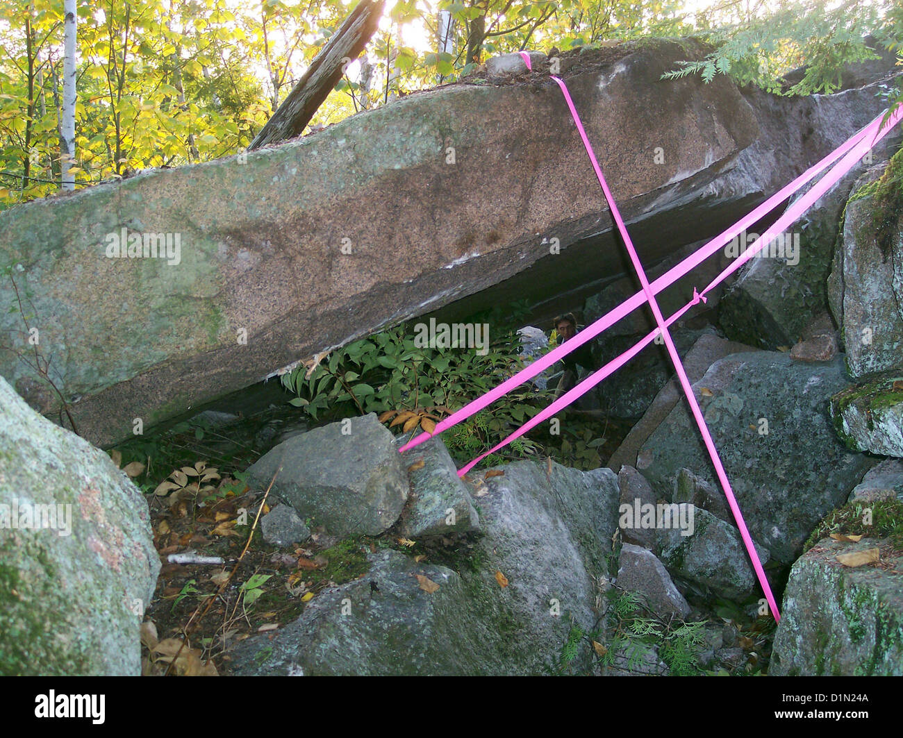 Earthquake Effects Acadia National Park Maine ..Homans Path Stock Photo ...