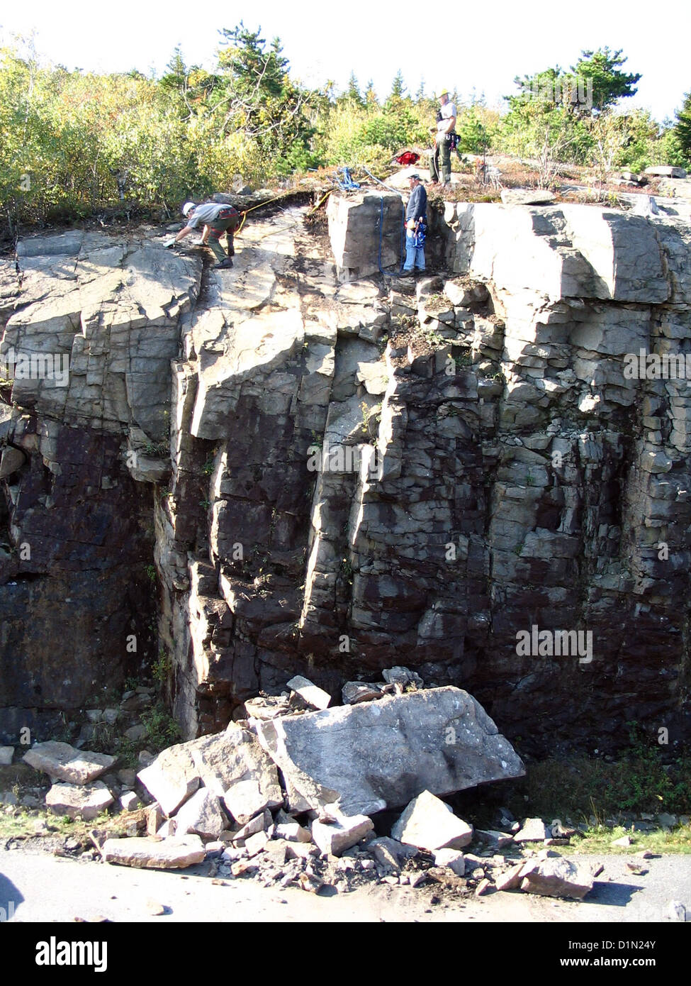 Earthquake Effects Acadia National Park Maine .. Park Loop Road Rock ...