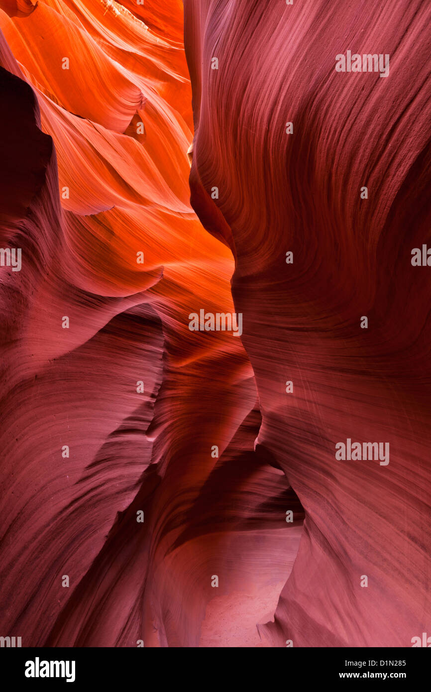 Swirls of eroded rock and Sandstone Rock Formations, Lower Antelope ...