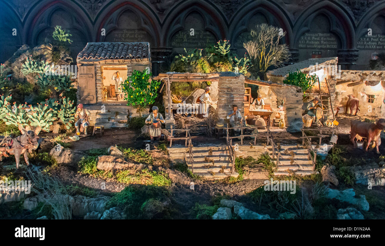 Paris, France, Inside Catholic Church, Notre Dame Cathedral, Christmas ...