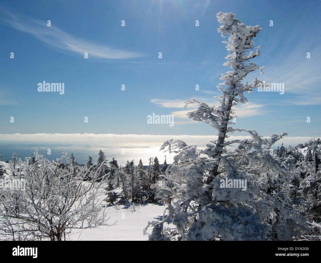 Acadia National Park Winter Atop Cadillac Stock Photo - Alamy
