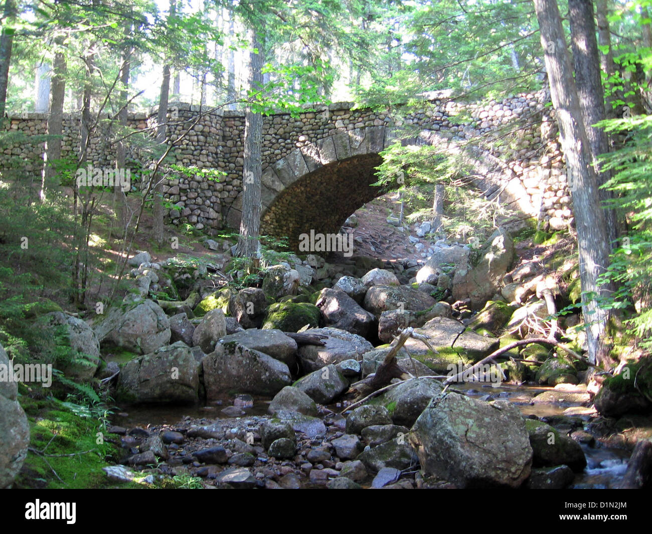 Acadia National Park Summer - Cobblestone Bridge Stock Photo - Alamy