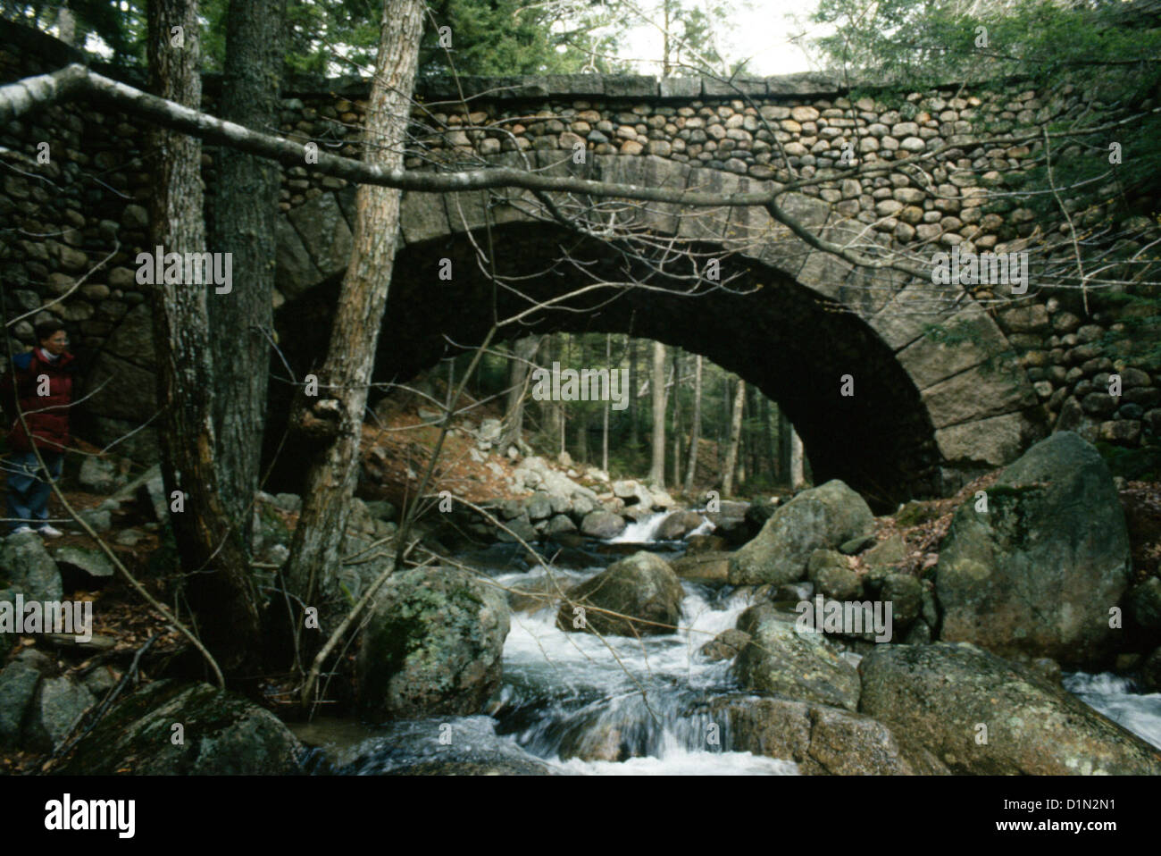 Cobblestone bridge acadia national park hi-res stock photography and ...