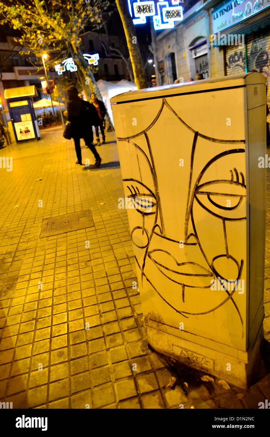 Street art in Sant Antoni neighborhood, the new hipster area in ...