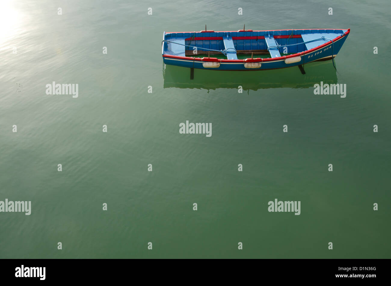 Old wooden boat in the Port of Socoa at the french basque coast Stock ...