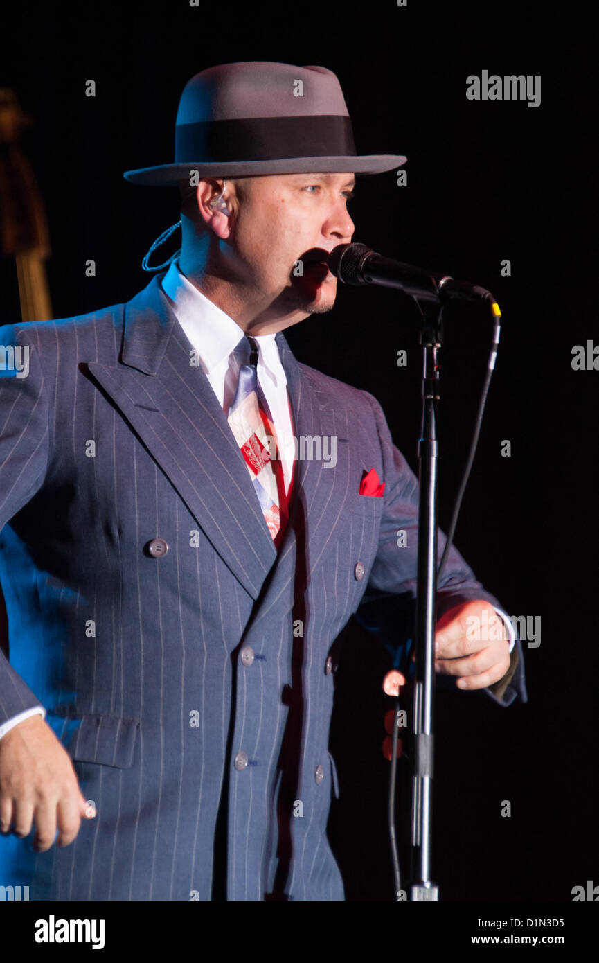 LINCOLN, CA – December 29: Scotty Morris with Big Bad Voodoo Daddy ...