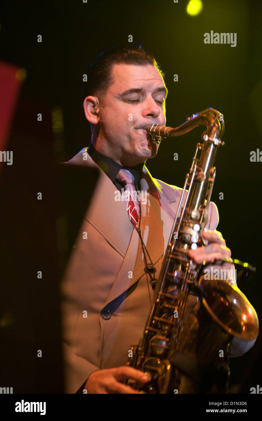 LINCOLN, CA – December 29: Karl Hunter with Big Bad Voodoo Daddy ...