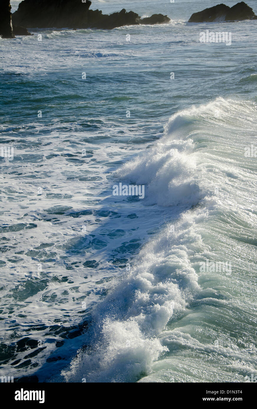 Waves at Biarritz surf coast Stock Photo - Alamy