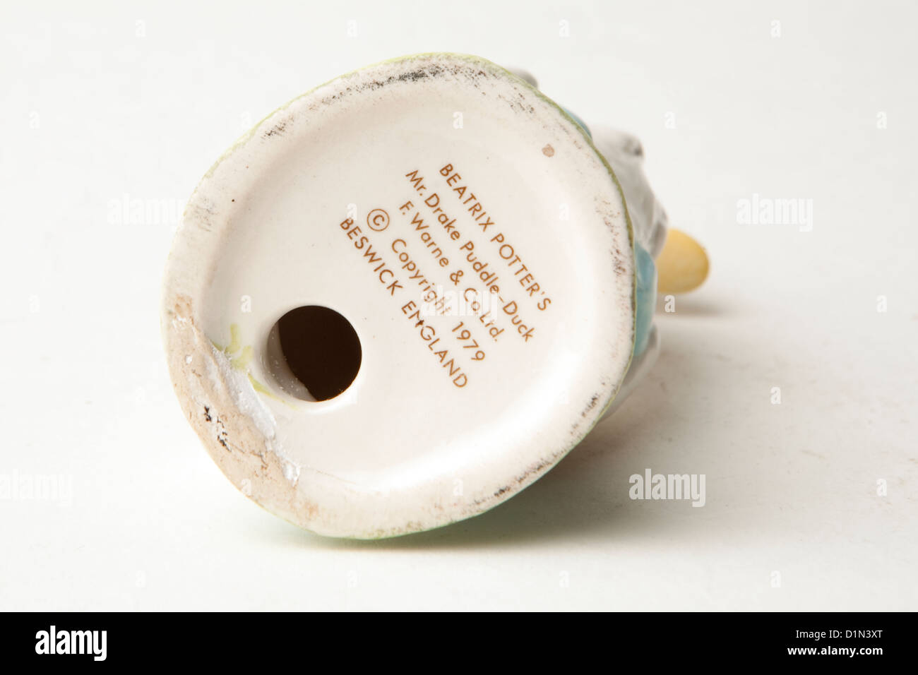 Beswick Beatrix Potter's Mr. Drake Puddle-Duck,factory mark Stock Photo ...