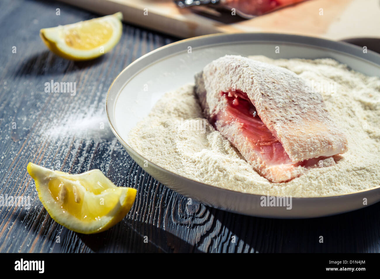 Fish in flour hi-res stock photography and images - Alamy