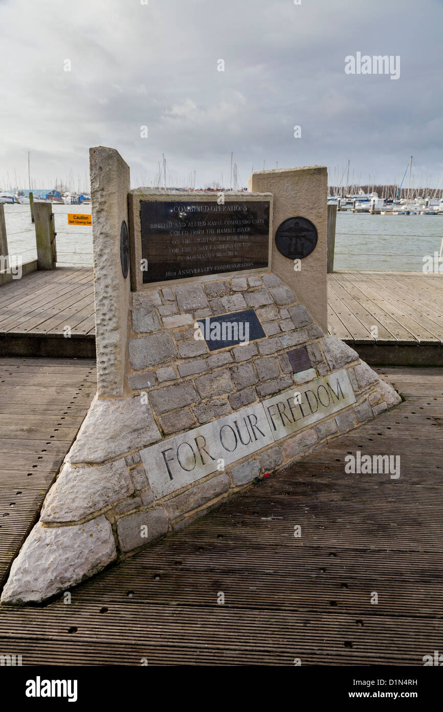 40th Anniversary D-Day memorial at Warsash Stock Photo - Alamy