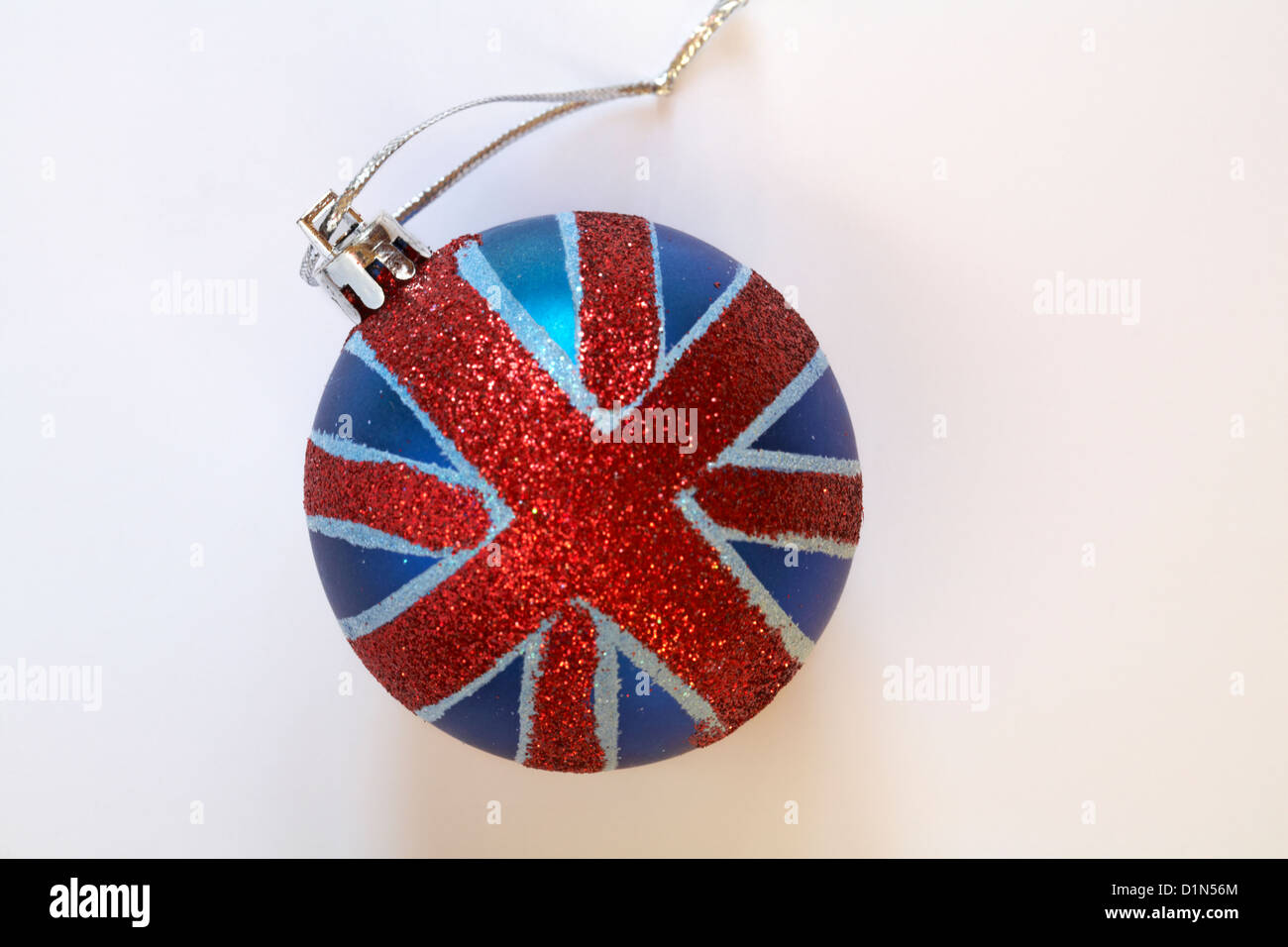 union jack Christmas ball bauble isolated on white background Stock ...