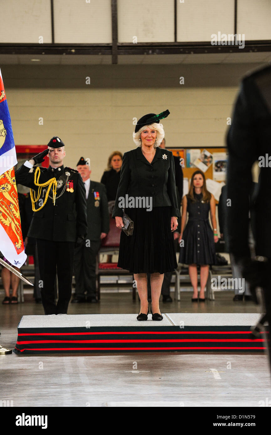 The Duchess of Cornwall arrives in Toronto with the Queens Own Rifles ...