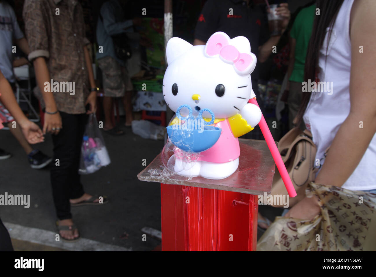 Hello Kitty Bubbles Machine on street at Chatuchak Weekend market ...