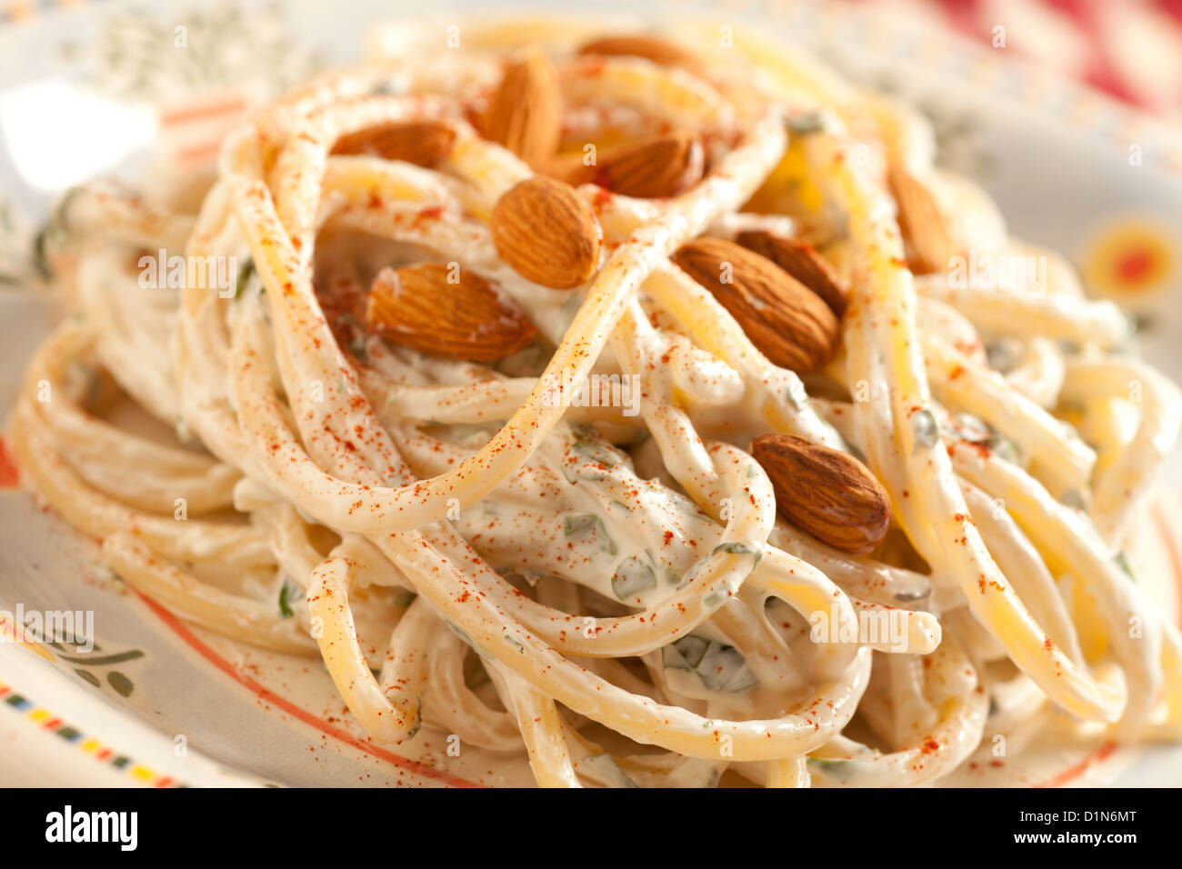 Syrian Pasta With Yogurt Sauce: Macarona bi Laban Stock Photo - Alamy