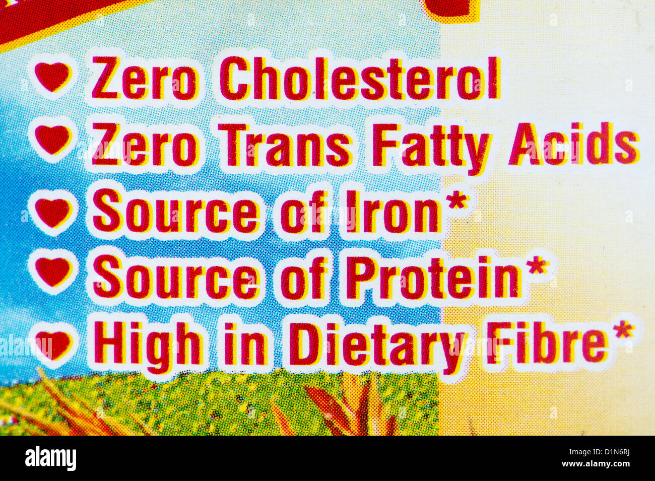 Indian breakfast cereal packet food label Stock Photo - Alamy