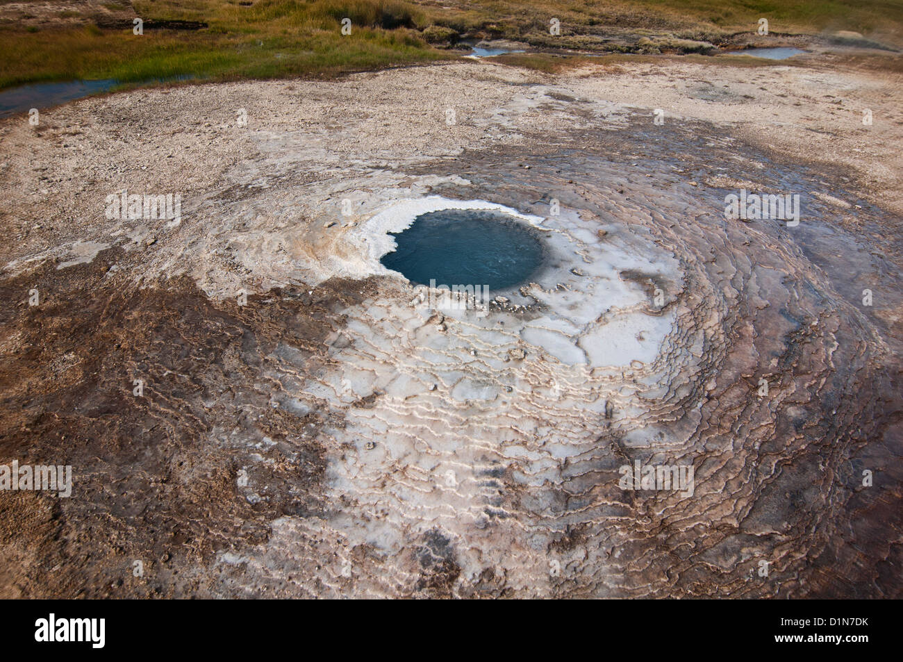 Geothermal steam vents at Hveravellir on the Kjölur Highland route in ...