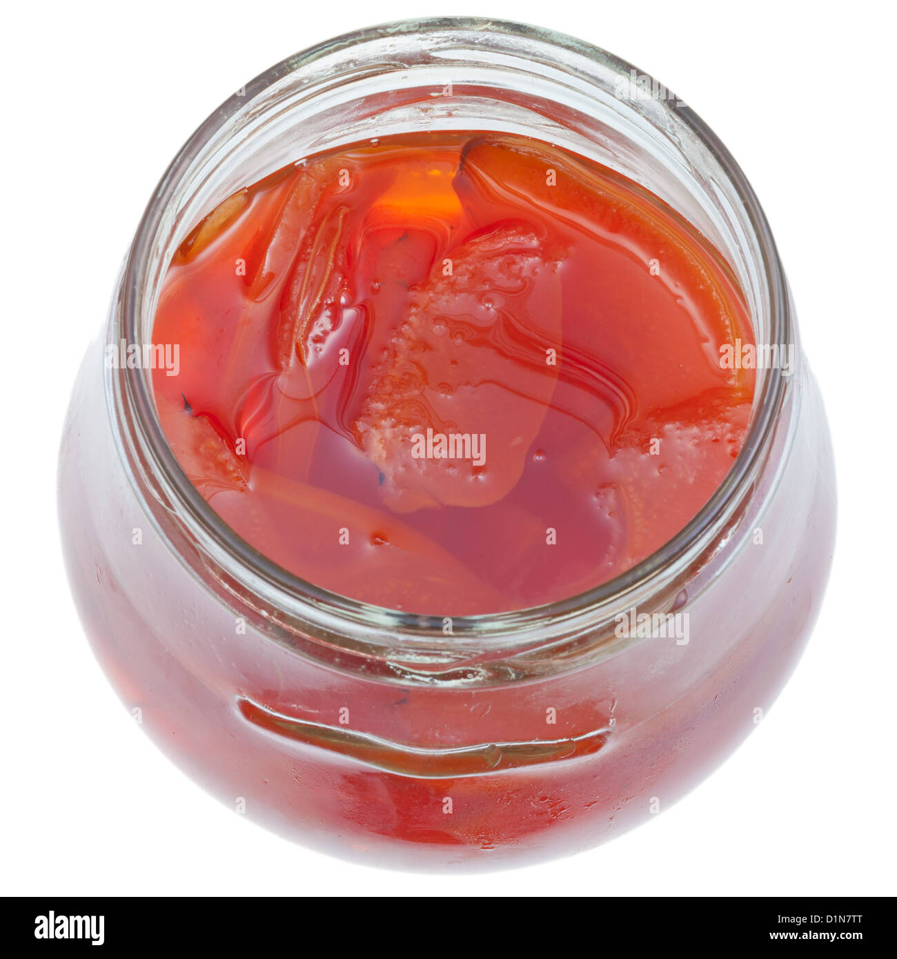 sweet quince jam in glass jar isolated on white background Stock Photo ...