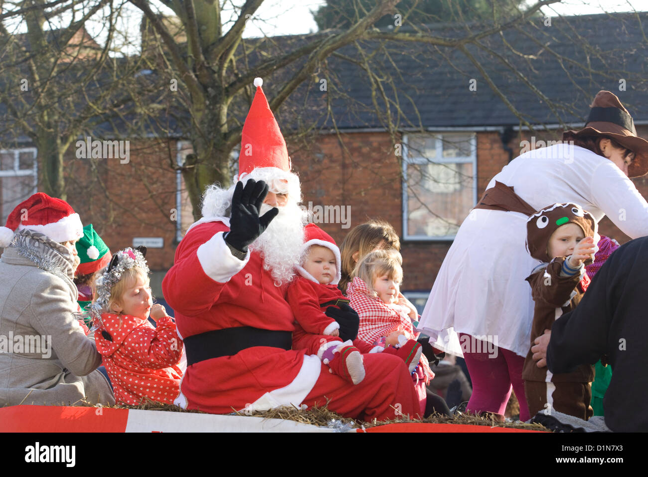 Father Christmas in London England Stock Photo - Alamy