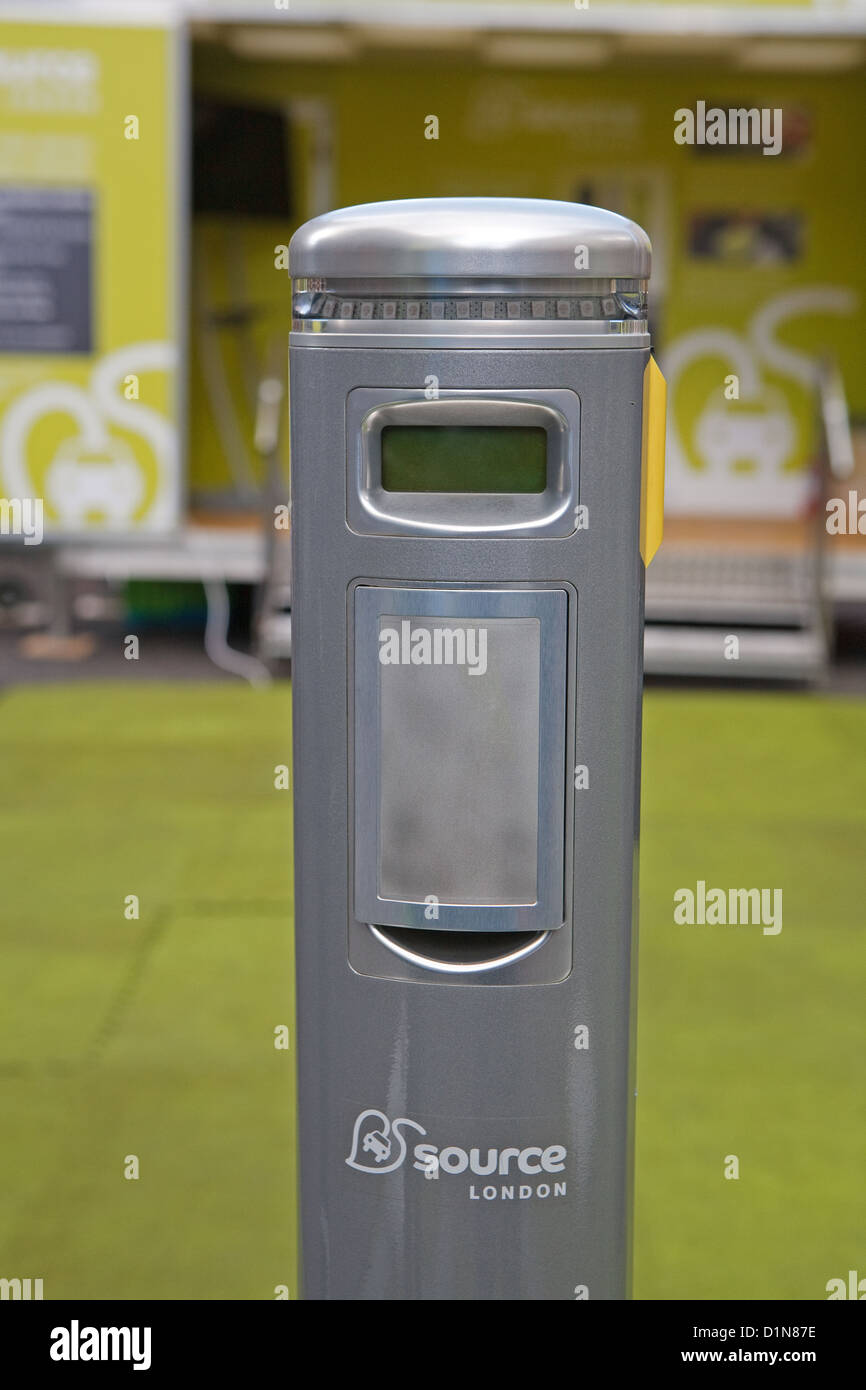 An electric car charging point in london, source London Stock Photo - Alamy