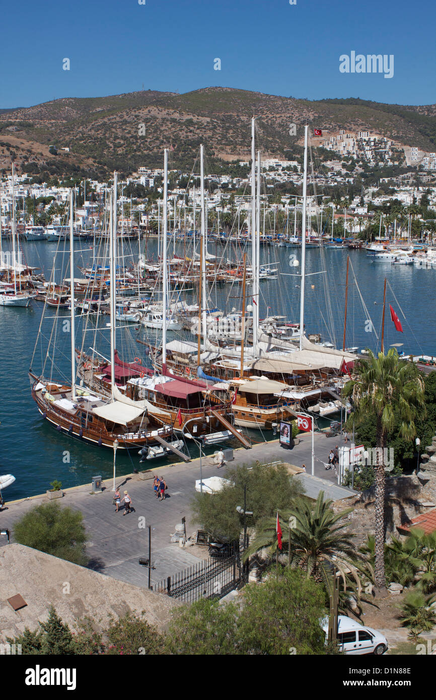 Port of Bodrum Turkey, taken from St Peters Castle Stock Photo - Alamy