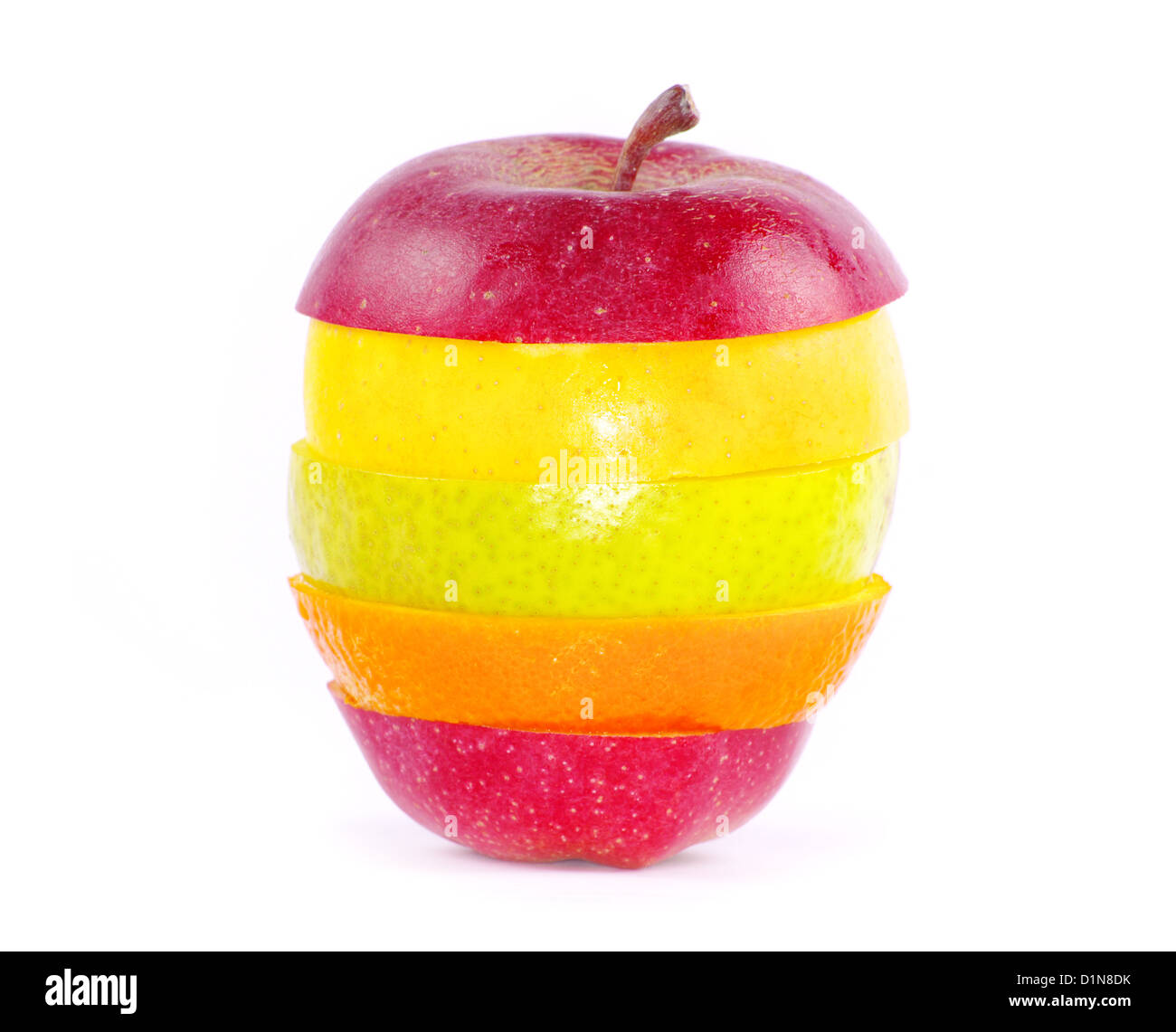 mixed fruit isolated on white Stock Photo - Alamy