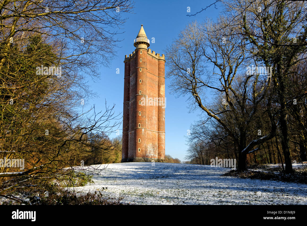 King Alfreds Tower is a 160ft high triangular brick folly which stands ...