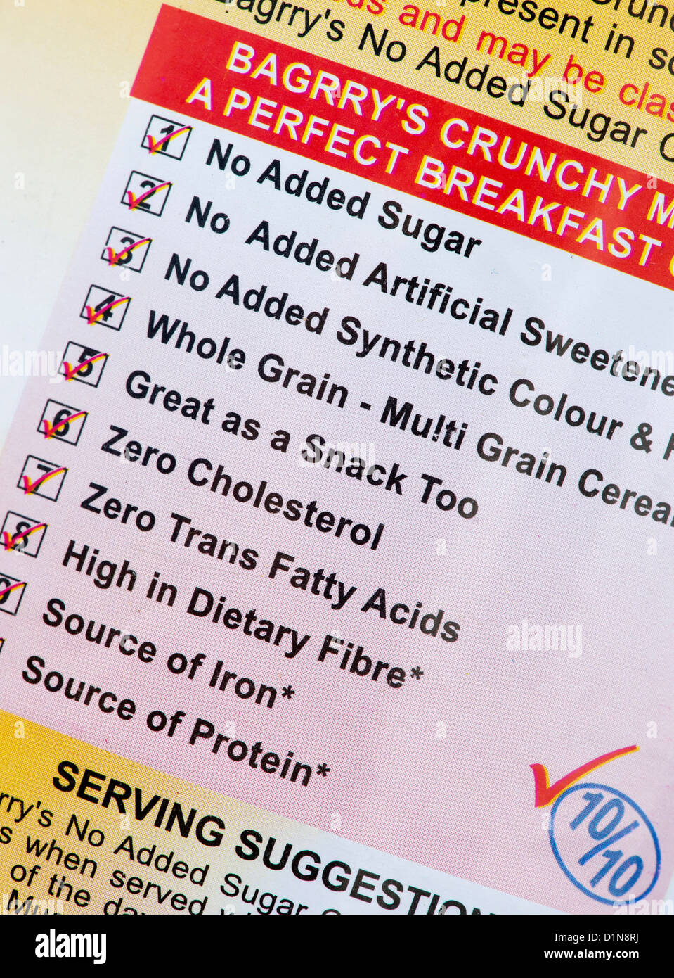 Food label hi-res stock photography and images - Alamy