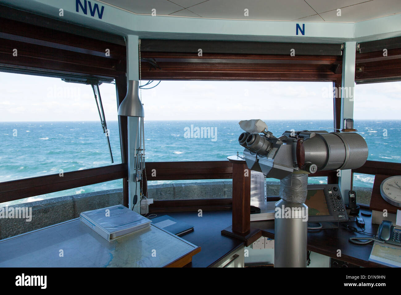 View from inside the National Coastwatch Institute station at St Ives ...