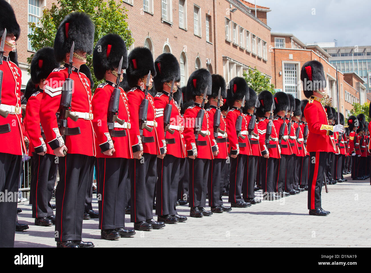 The Coldstream Guards on parade in Exeter, UK, 2011 Stock Photo - Alamy