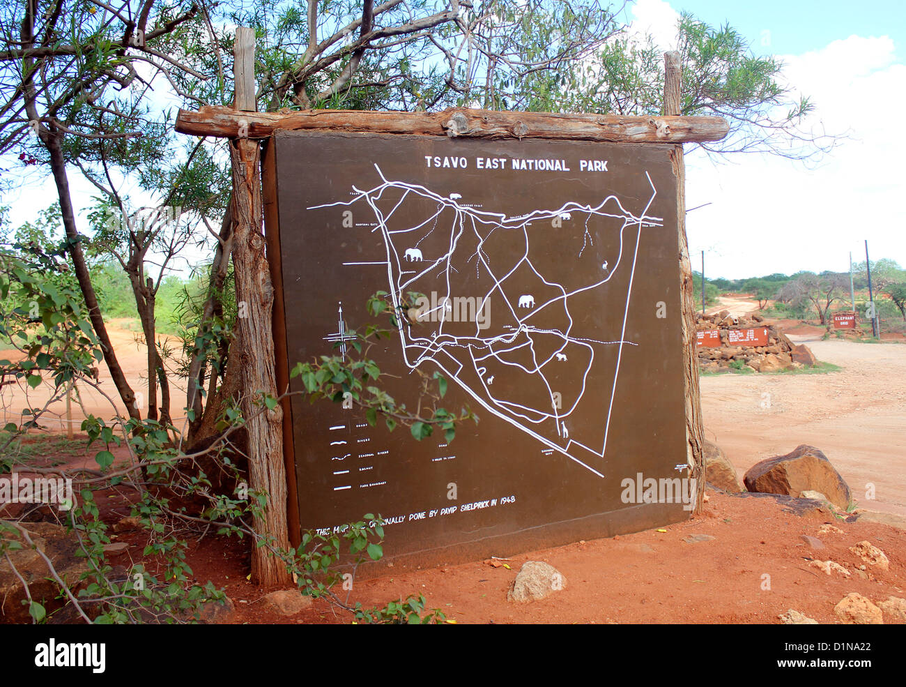 Tsavo east map hi-res stock photography and images - Alamy