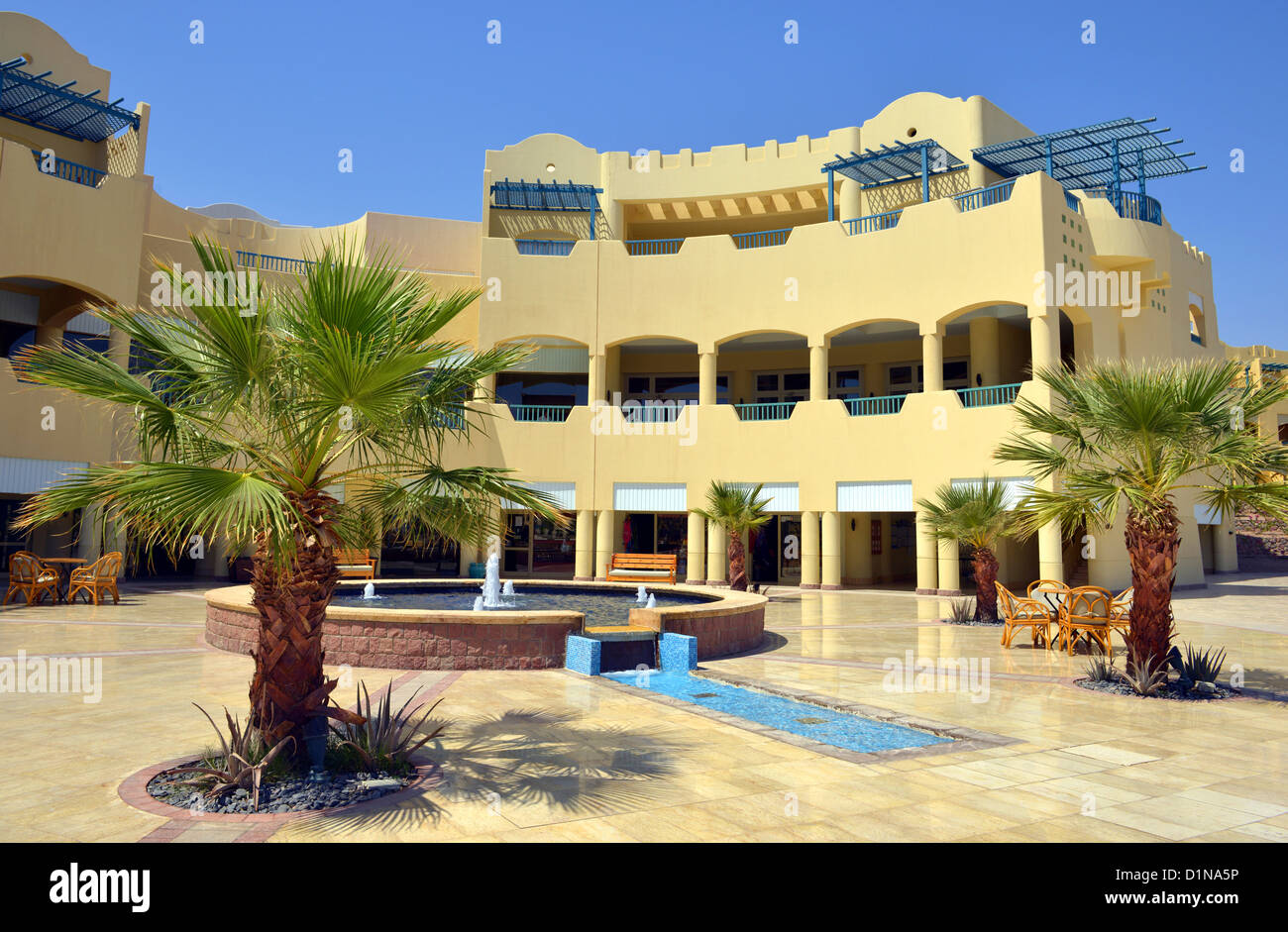Marriott Hotel. Taba Heights holiday resort complex at Sinai in Egypt ...