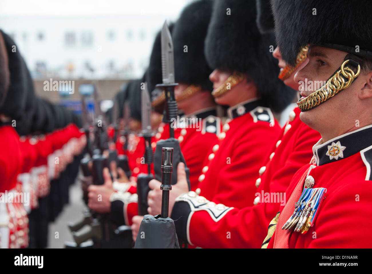 The Coldstream Guards on parade photographed in Exeter, UK, 2011 Stock ...