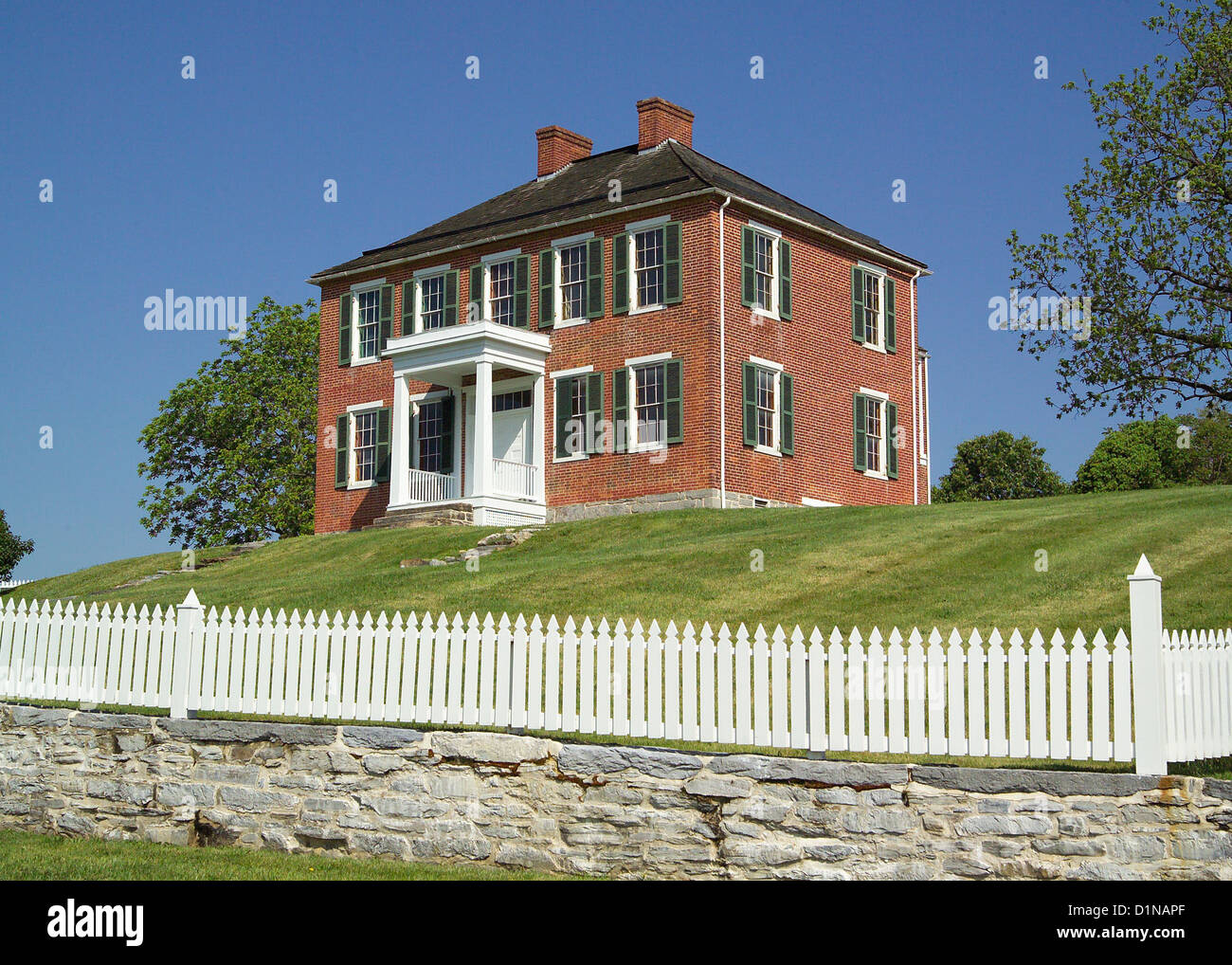 The Pry House, located at Antietam National Battlefield in Maryland ...