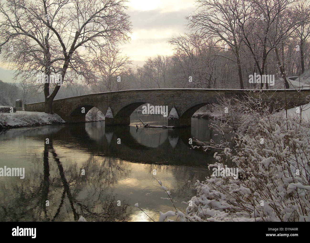 Burnside Bridge at Antietam National Battlefield in Maryland, captured ...