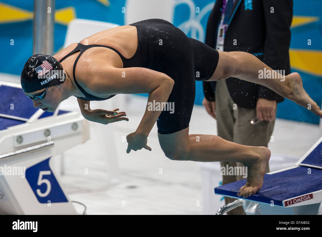 Kathleen Hersey (USA) competing in the Women's 200 meter Butterfly ...