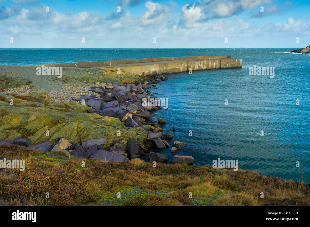 Amlwch Port Amlwch Anglesey North Wales Uk. Outer Harbour Stock Photo ...