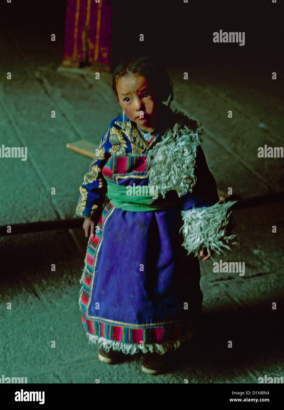 A beautiful Tibetan child in native dress, Lhasa, Tibet Stock Photo - Alamy