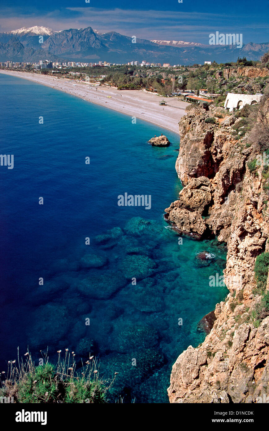 The Mediterranean beach at Antalya,Turkey Stock Photo - Alamy